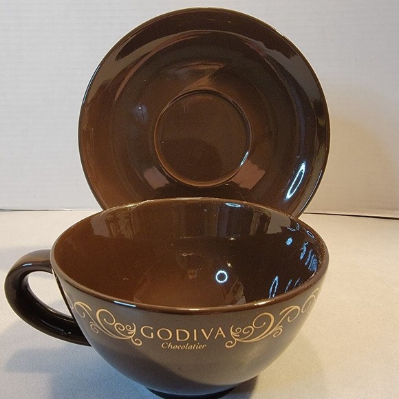 Godiva | Dining | Godiva Chocolate Brown Large Oversized 4 Oz Coffee ...